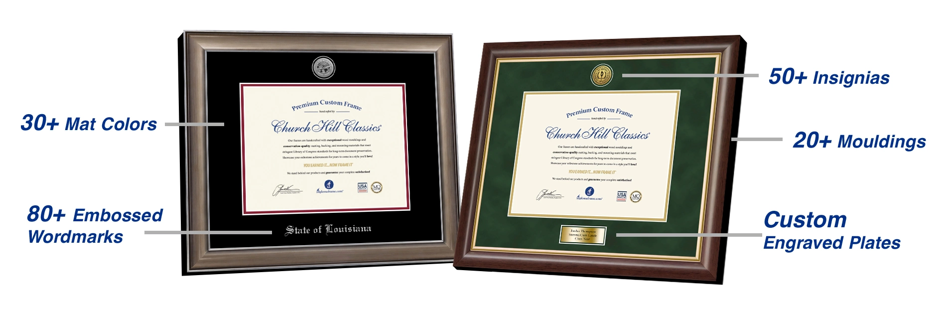 Custom Association & Certification Frames | Church Hill Classics