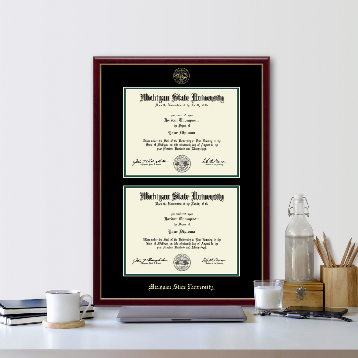 Michigan State University Double Diploma Frame in Galleria - Item ...