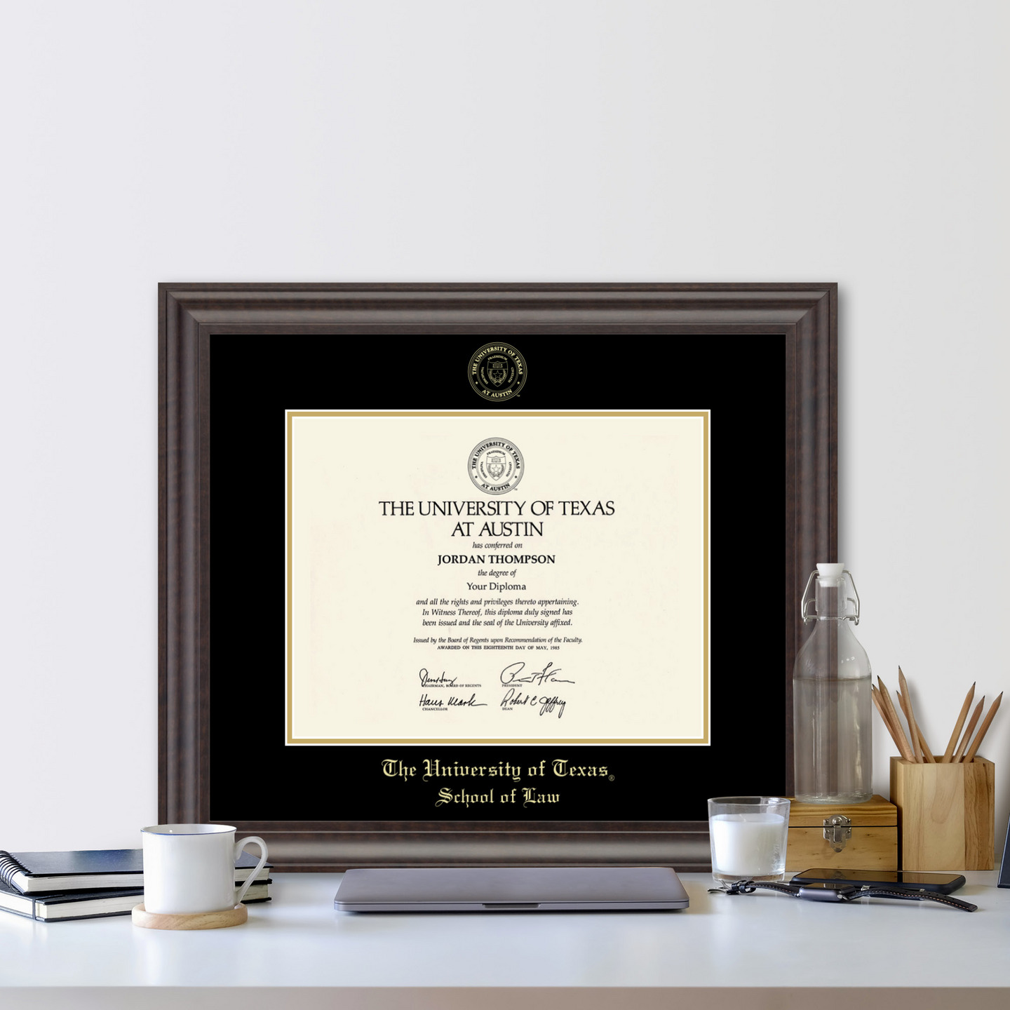 The University of Texas at Austin Gold Embossed Diploma in Acadia ...