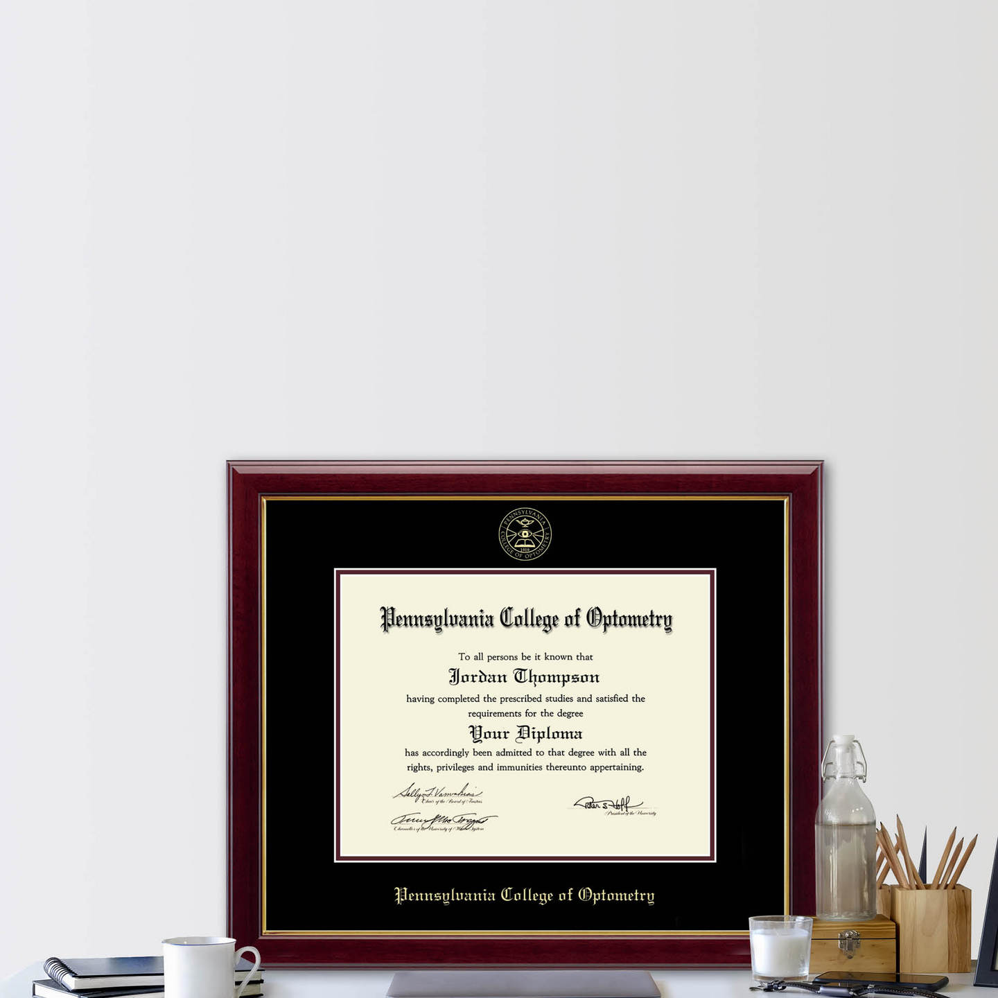 Pennsylvania College of Optometry Doctor of Optometry - Gold Embossed ...