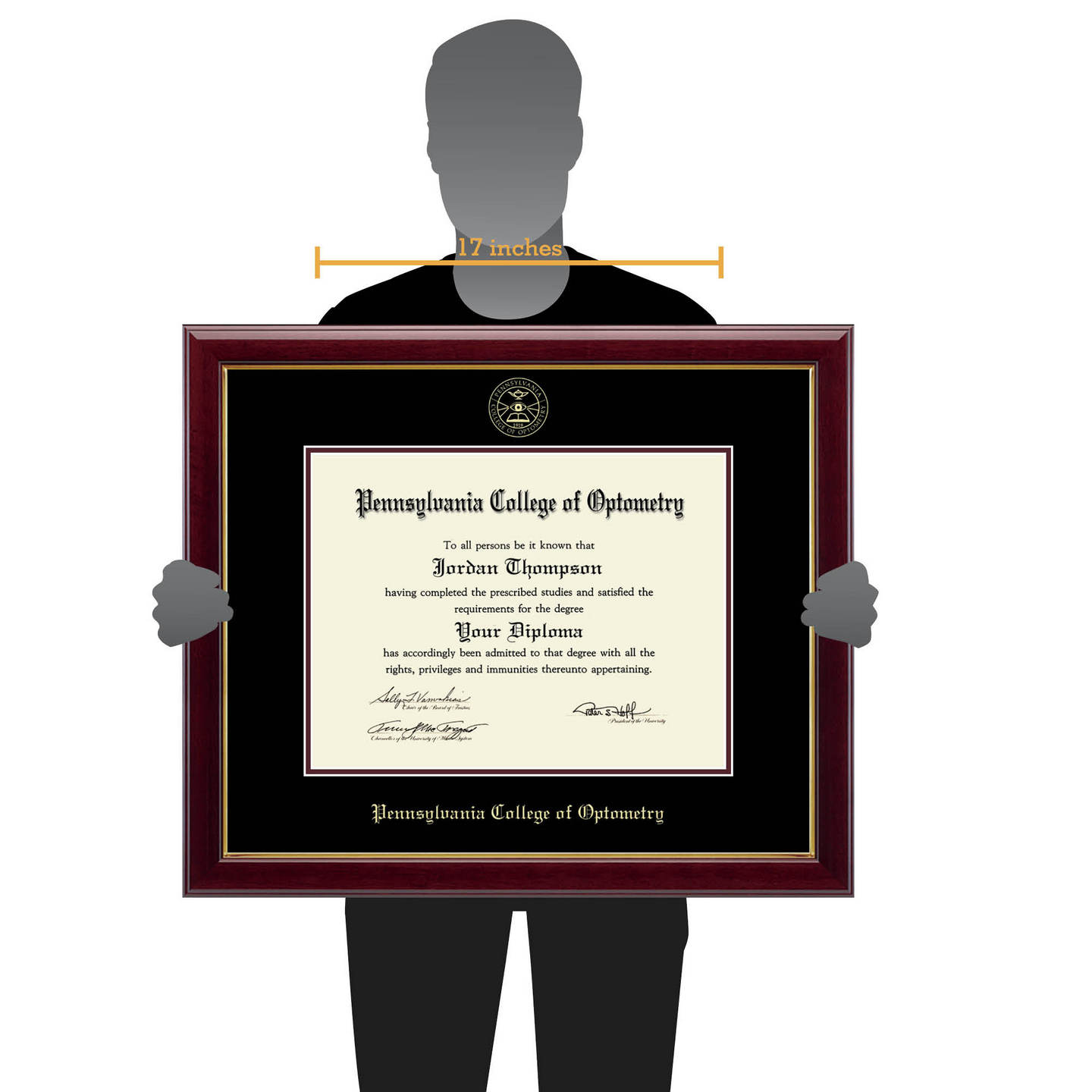 Pennsylvania College of Optometry Doctor of Optometry - Gold Embossed ...