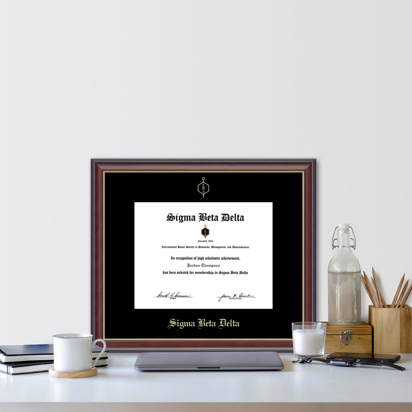 Sigma Beta Delta Honor Society Gold Embossed Certificate Frame in Studio Gold - Item #204403 ...
