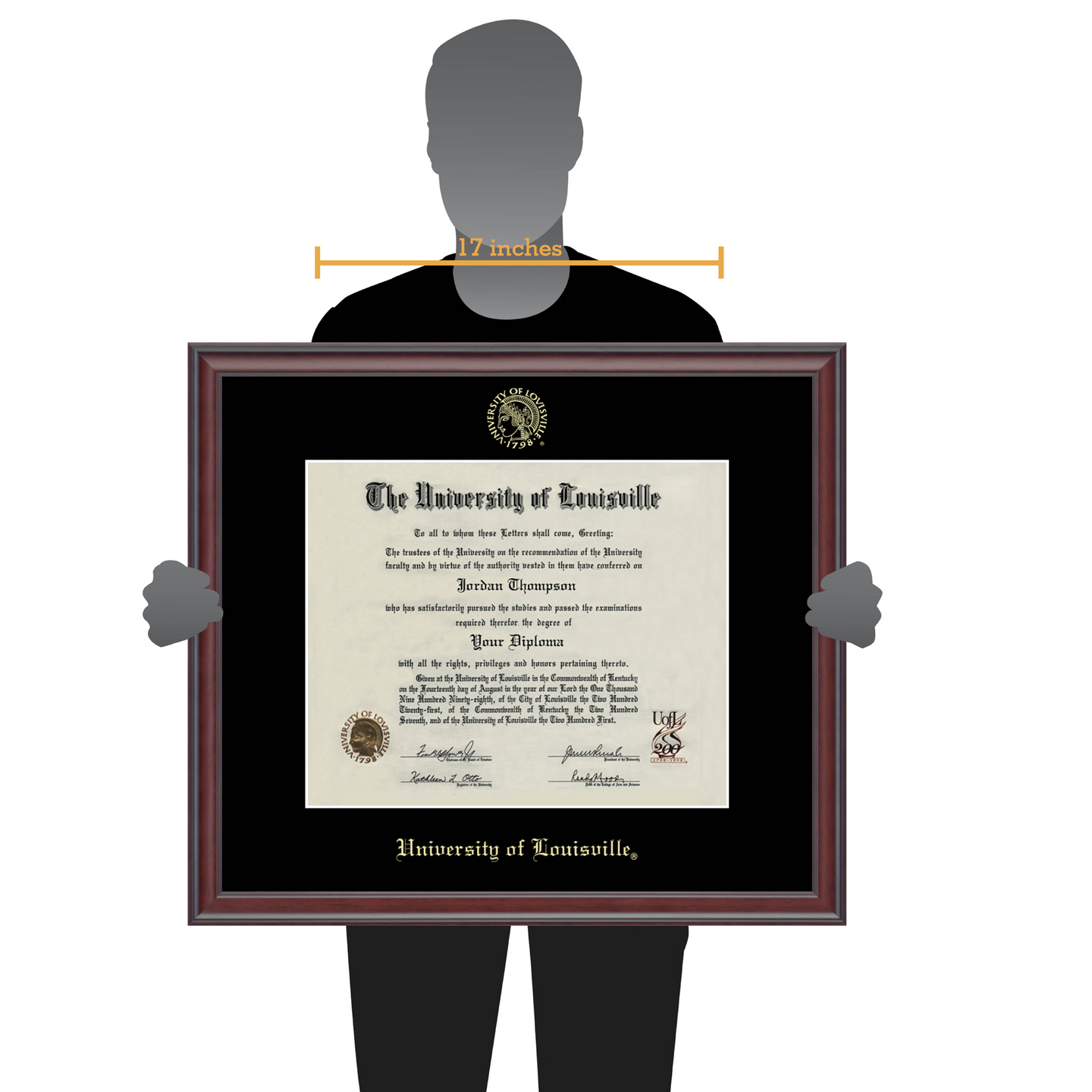 University of Louisville Gold Embossed Diploma Frame in Studio - Item ...