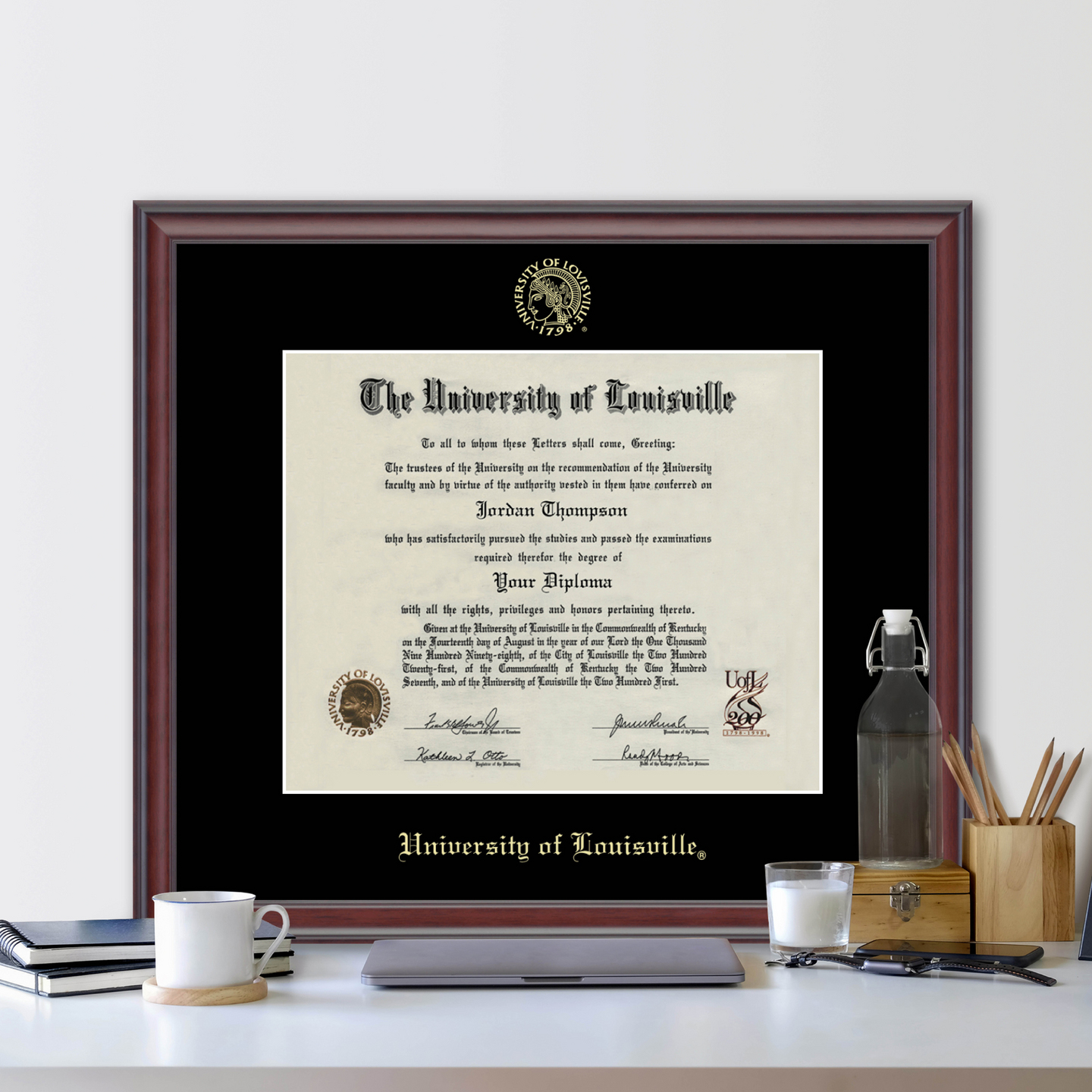 University of Louisville Gold Embossed Diploma Frame in Studio - Item ...
