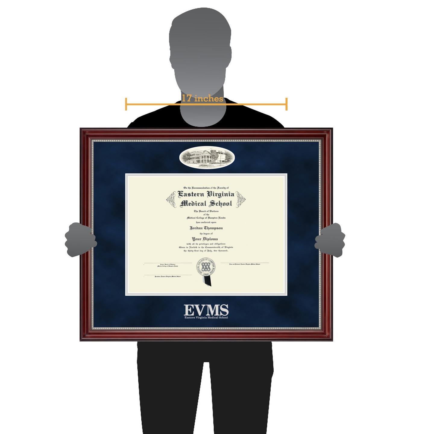 Eastern Virginia Medical School Campus Cameo Diploma Frame in ...