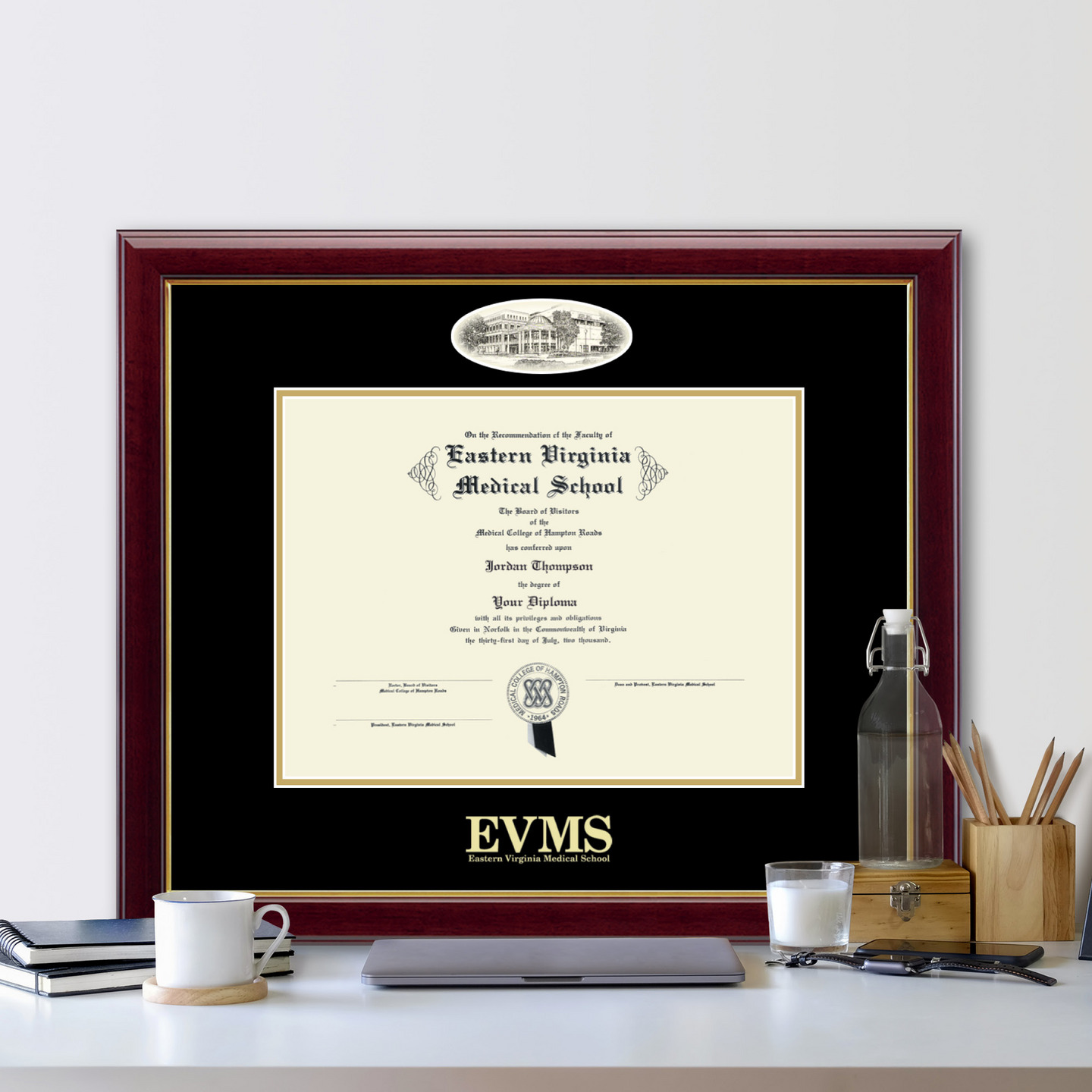 Eastern Virginia Medical School Campus Cameo Diploma Frame in Gallery ...