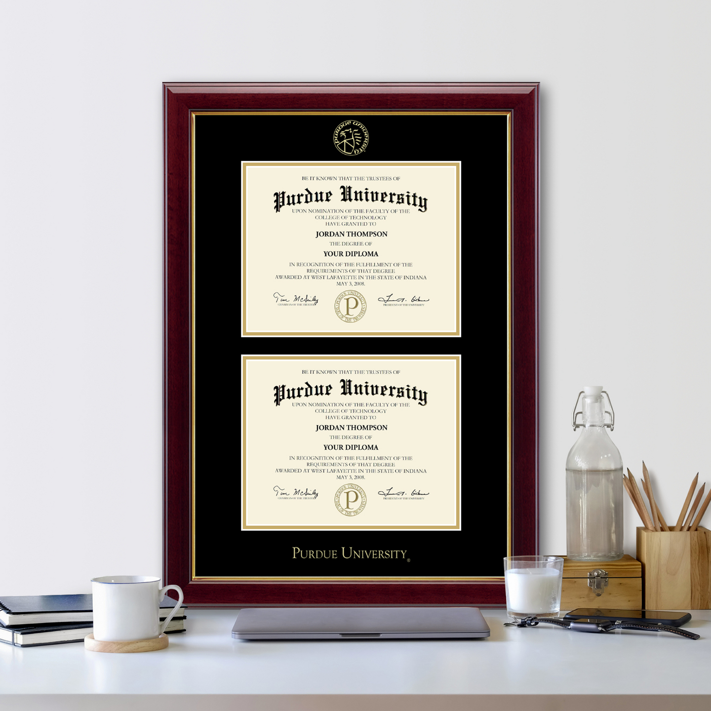 Purdue University Double Diploma Embossed Frame in Gallery - Item ...