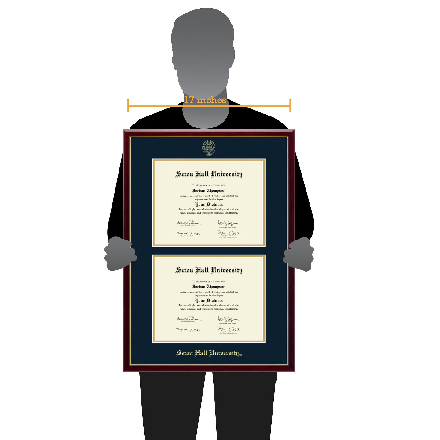 Seton Hall University Double Diploma Frame in Galleria - Item #207859