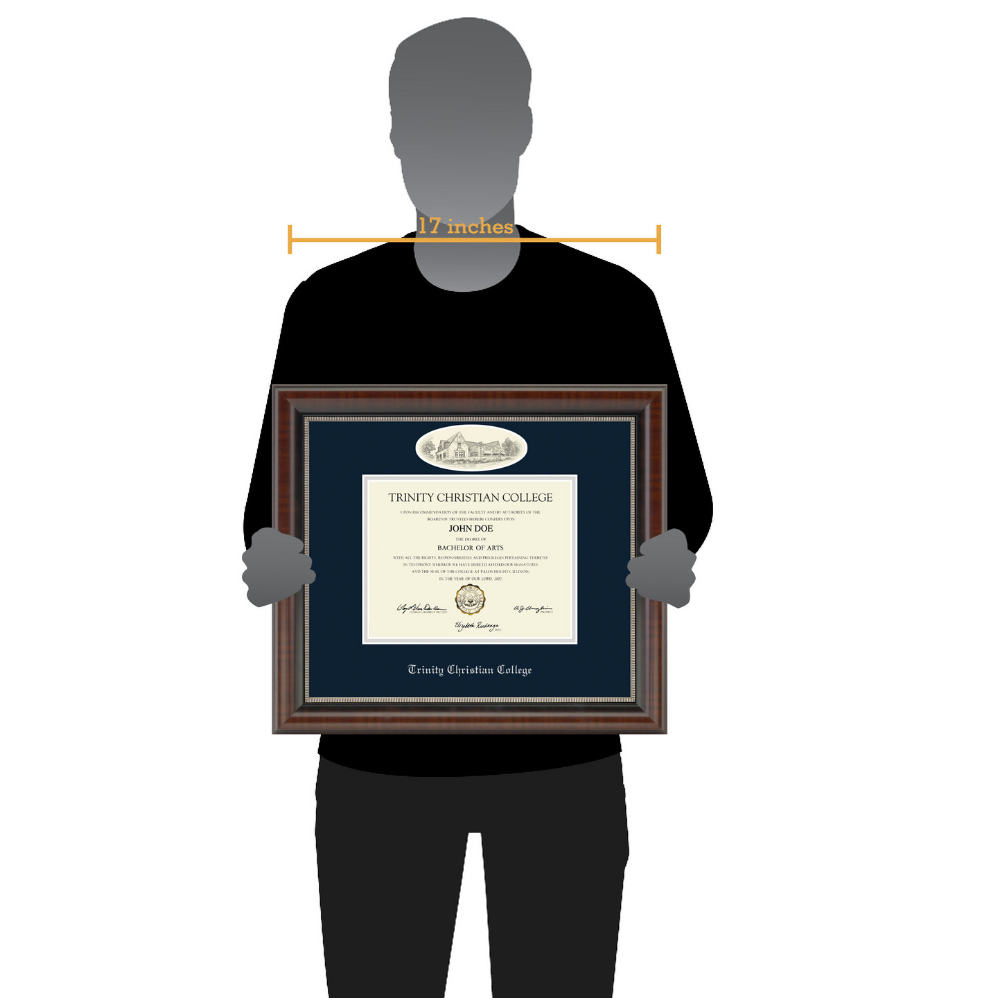 Trinity Christian College Campus Cameo Diploma Frame in Chateau - Item ...