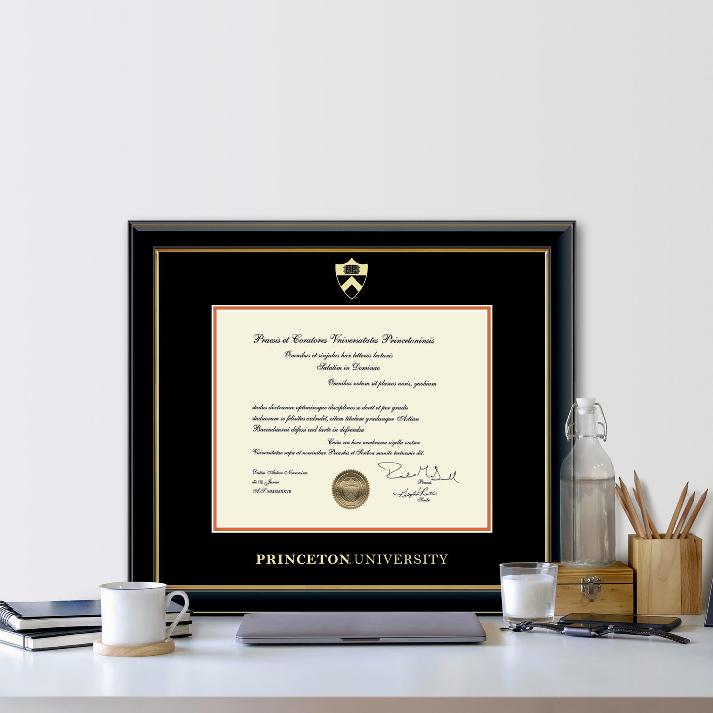 Princeton University Orange Embossed Diploma Frame in Eclipse - Item ...