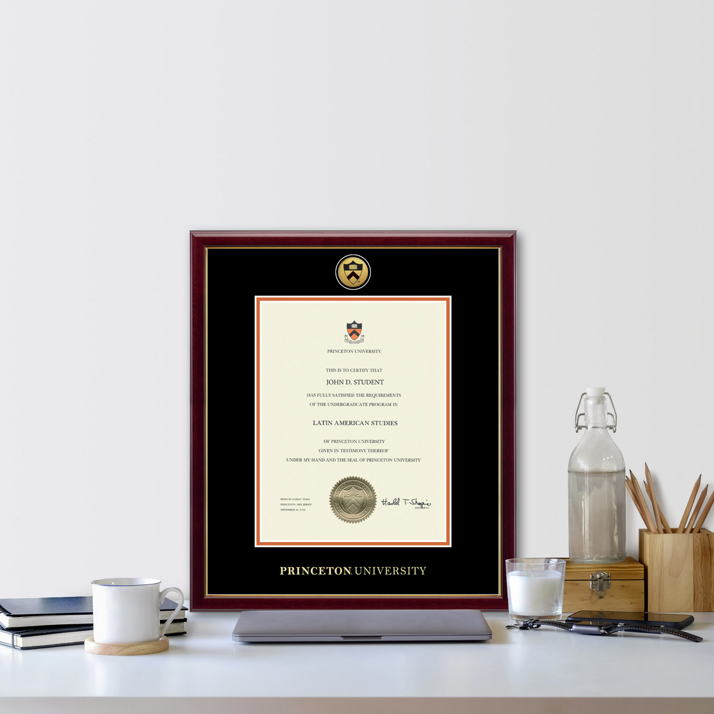 Princeton University Gold Engraved Medallion Certificate Frame in ...
