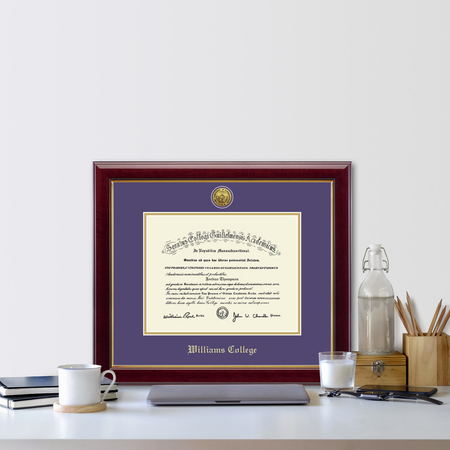 Williams College Gold Engraved Medallion Diploma Frame in Gallery ...