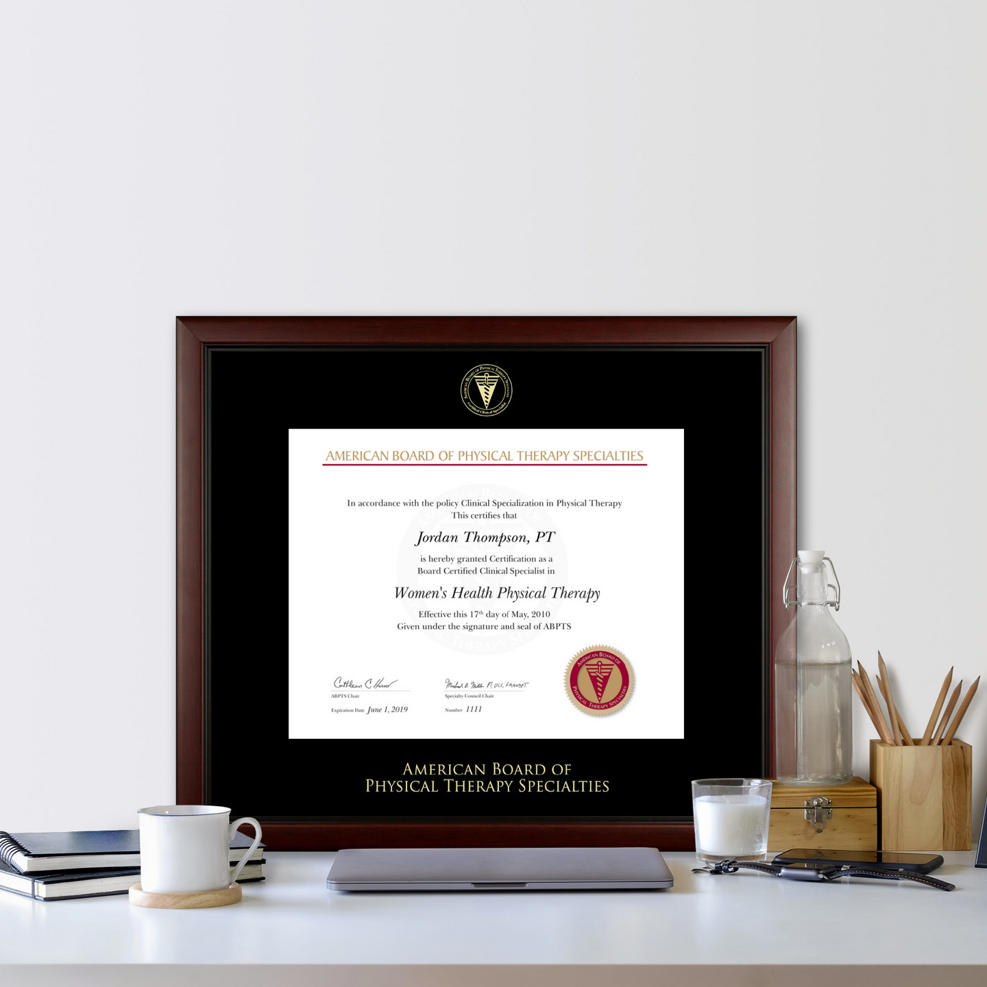 American Board of Physical Therapy Specialties Gold Embossed ...