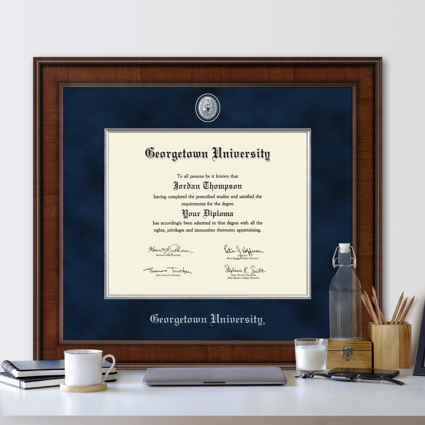 Georgetown University Presidential Pewter Masterpiece Diploma Frame in ...