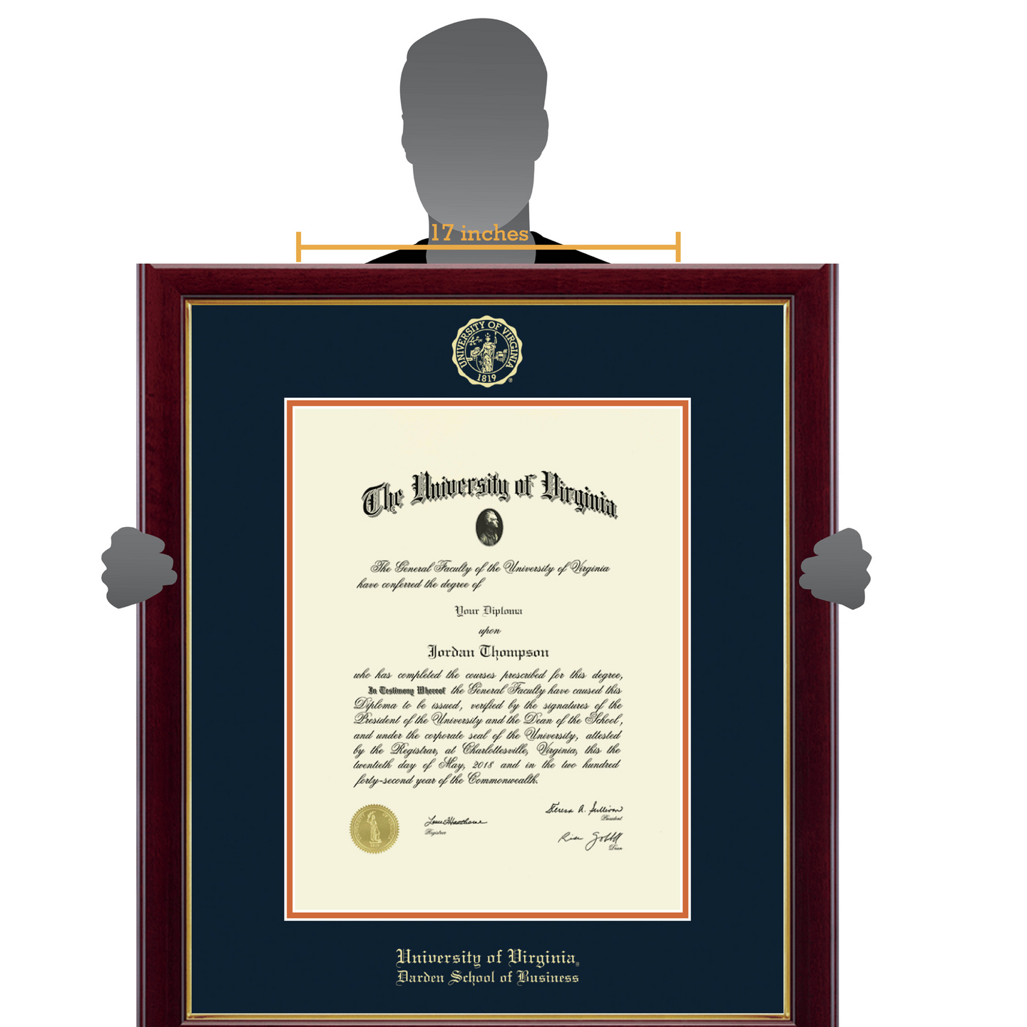 University of Virginia Gold Embossed Diploma Frame in Gallery - Item ...