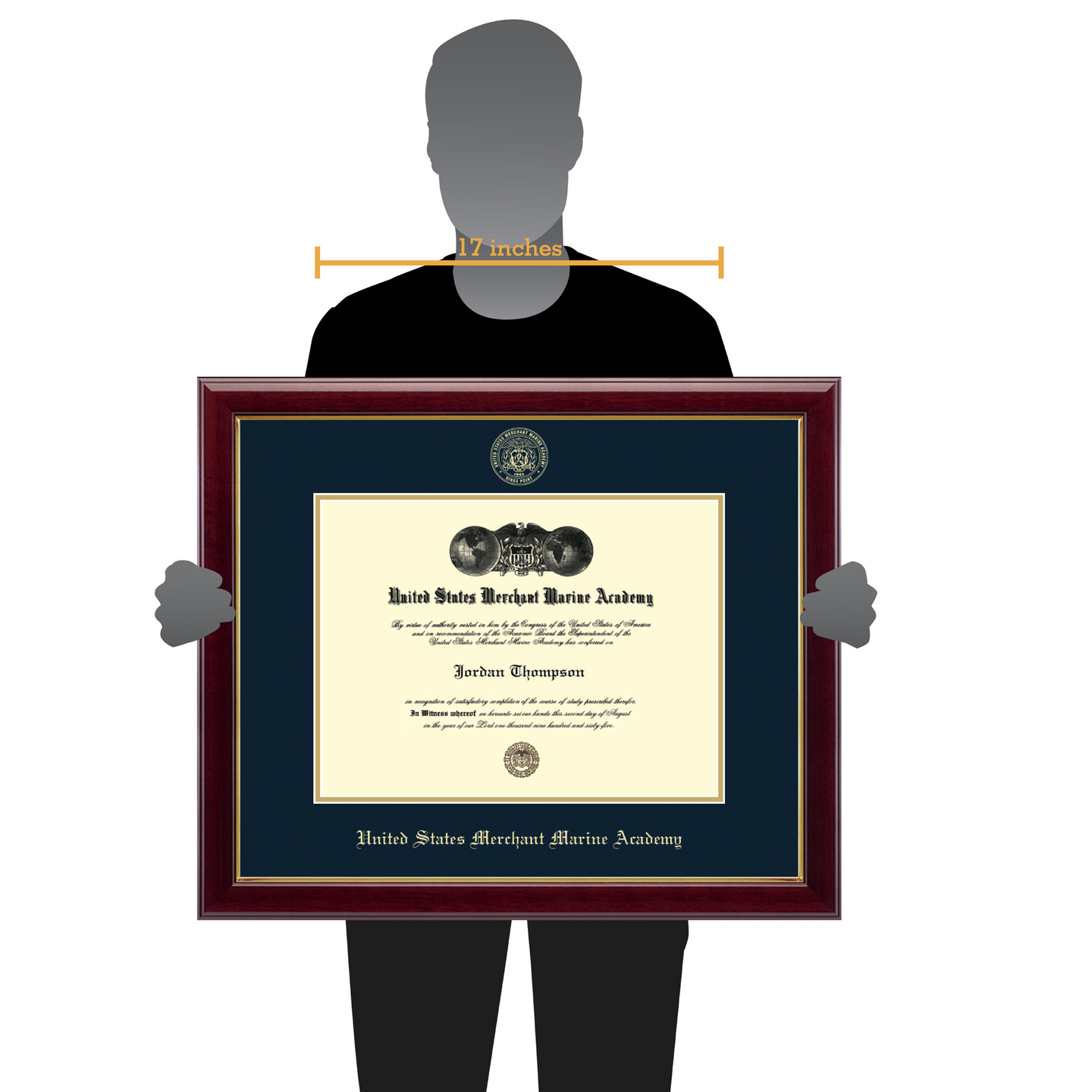 United States Merchant Marine Academy Gold Embossed Diploma Frame in ...