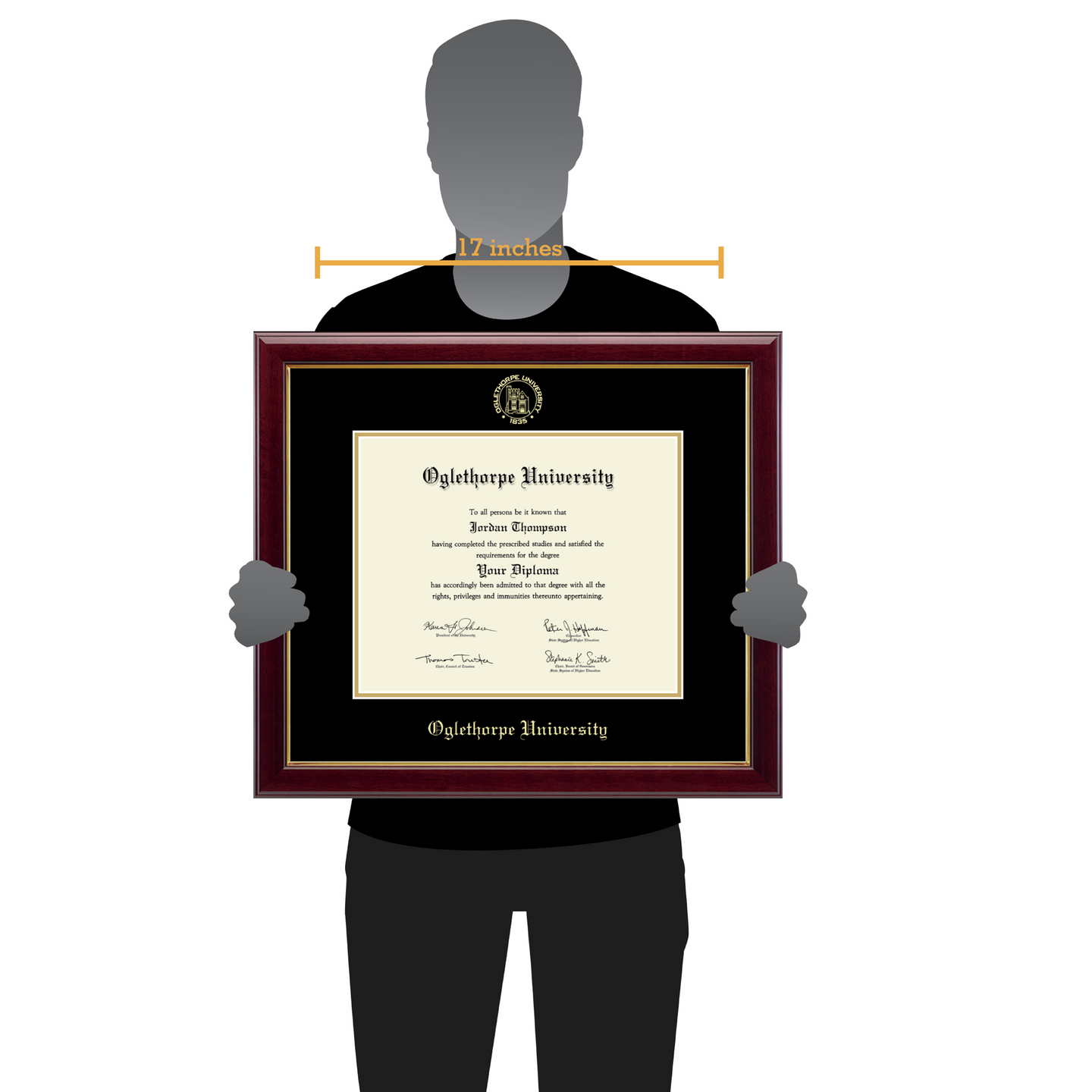 Oglethorpe University Gold Embossed Diploma Frame in Gallery - Item #223587