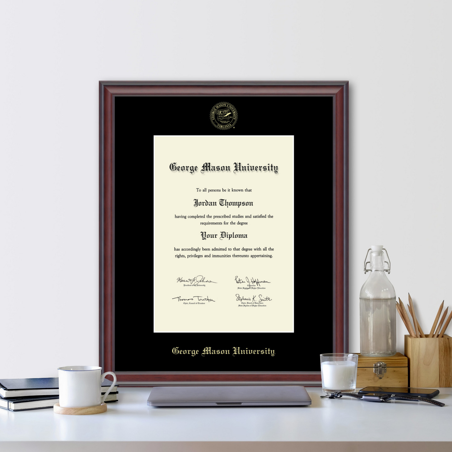George Mason University Gold Embossed Diploma Frame in Studio - Item ...