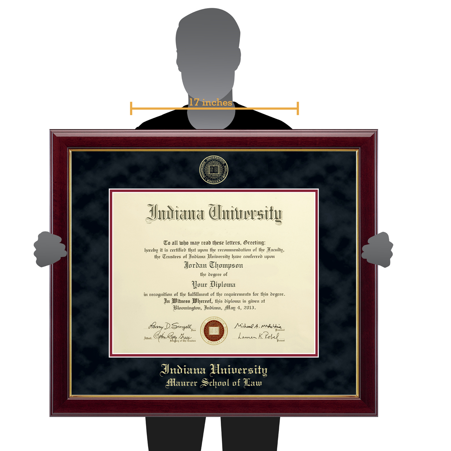 Indiana University Bloomington Gold Embossed Diploma Frame in Gallery ...