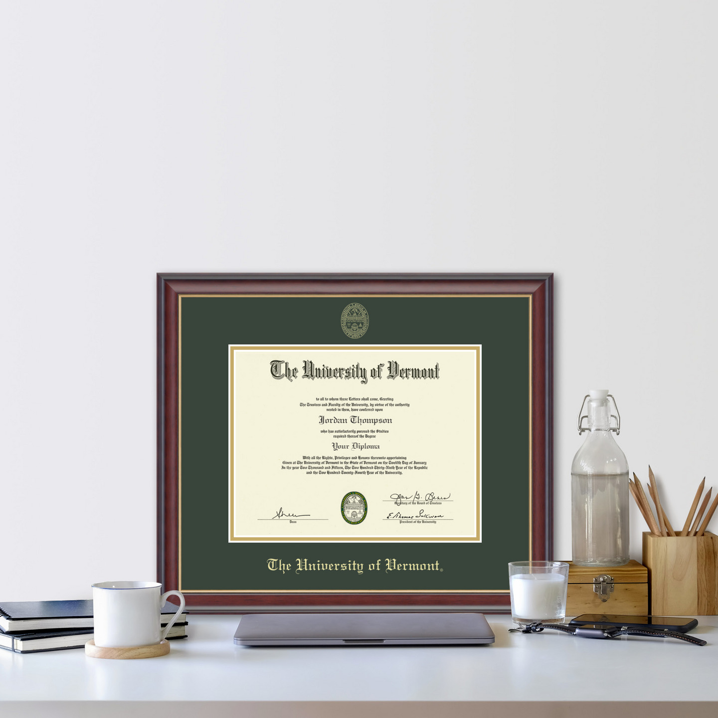 The University of Vermont Gold Embossed Diploma Frame in Studio Gold ...
