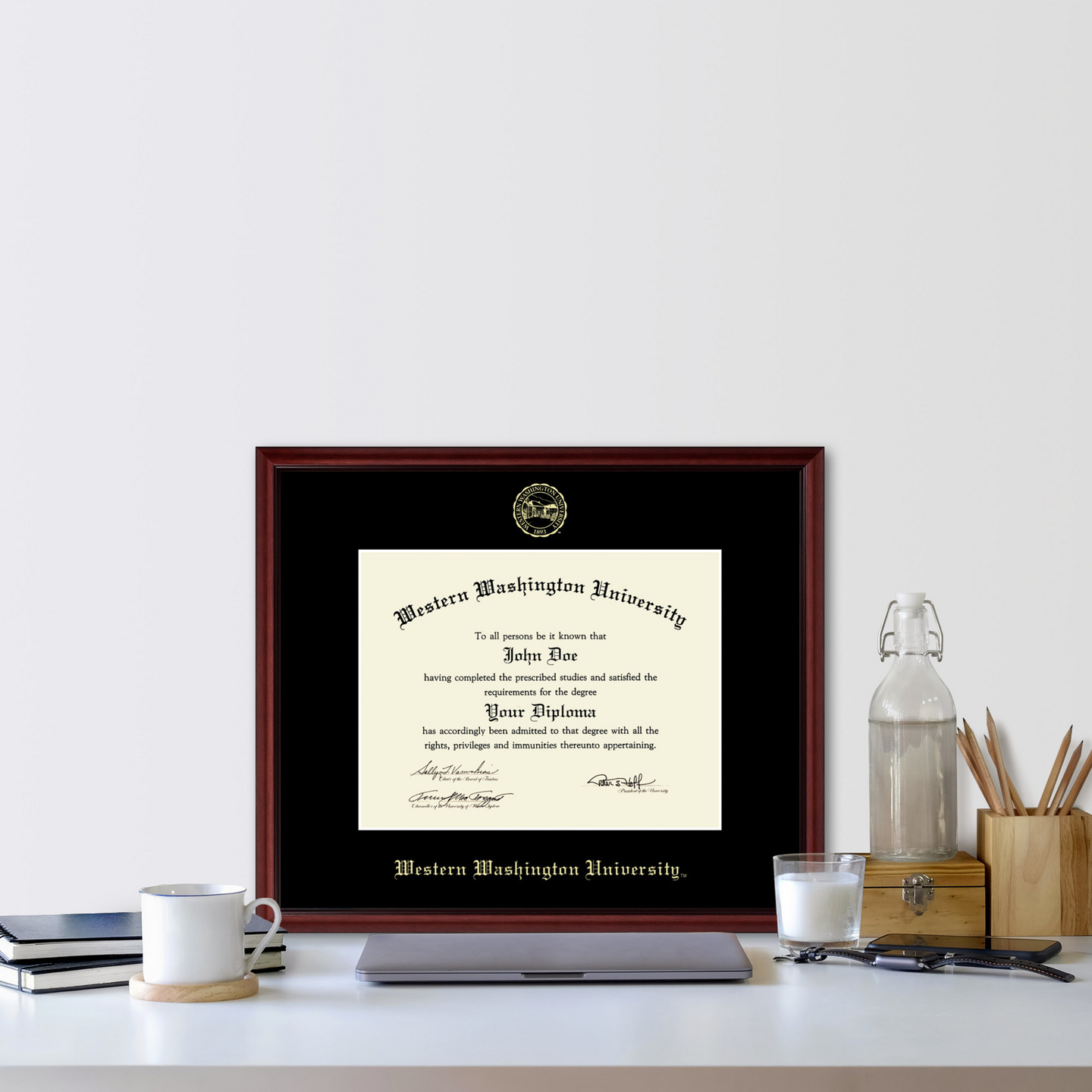 Western Washington University Gold Embossed Diploma Frame in Camby ...