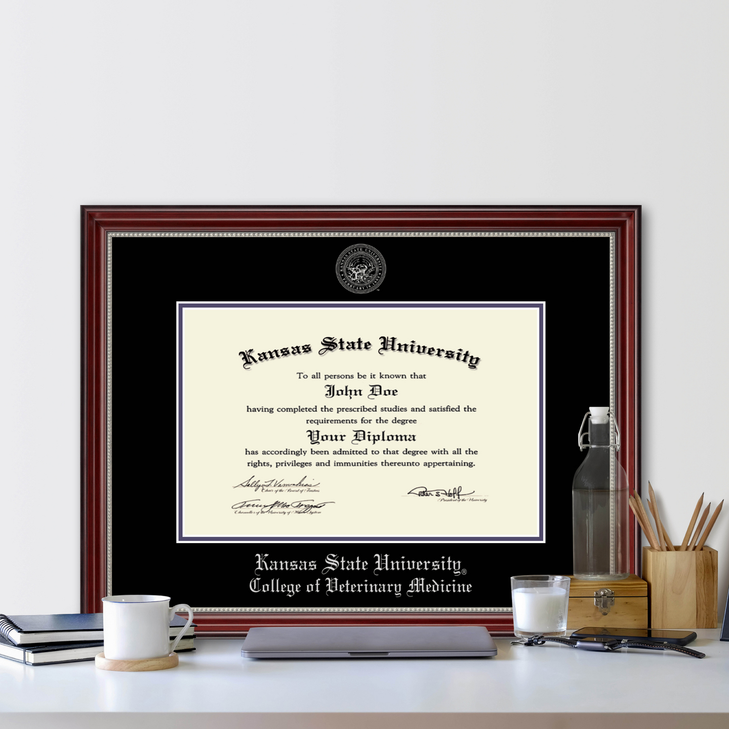 Kansas State University Silver Embossed Diploma Frame in Kensington ...
