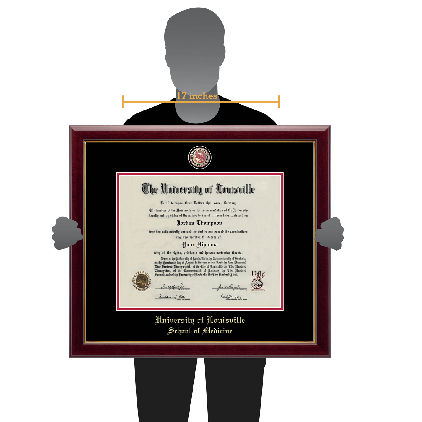 University of Louisville Masterpiece Medallion Diploma Frame in Gallery ...