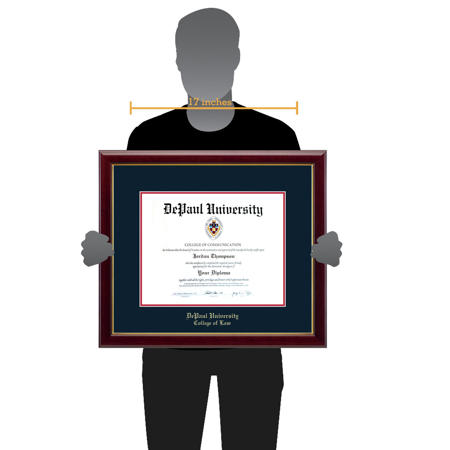 DePaul University Gold Embossed Diploma Frame in Gallery - Item #238132 ...