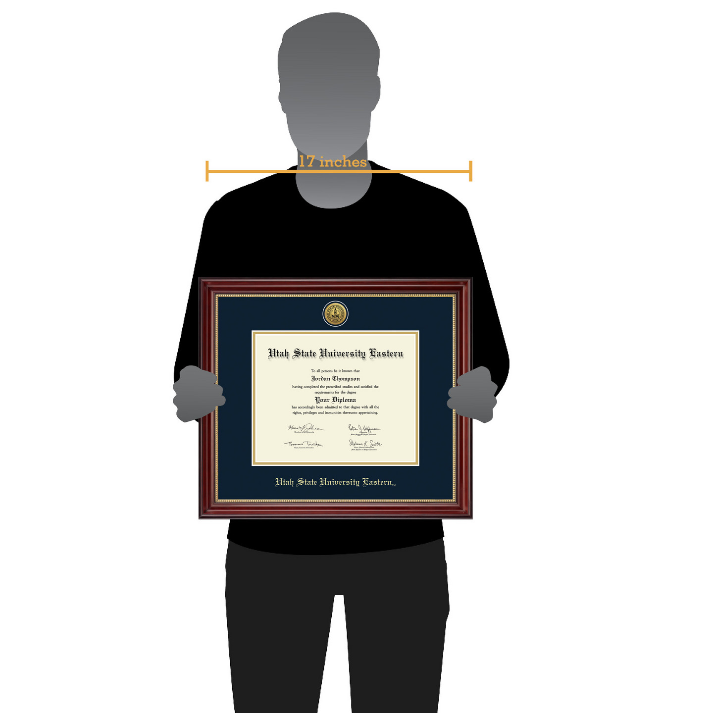 Utah State University Eastern Gold Engraved Medallion Diploma Frame in ...