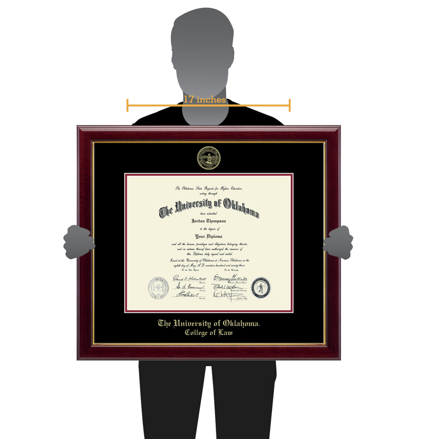 The University of Oklahoma Gold Embossed Diploma Frame in Gallery ...