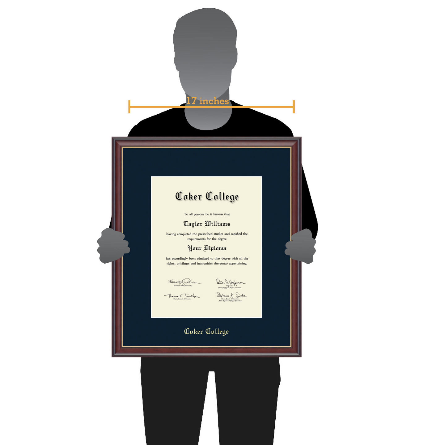 Coker College Gold Embossed Diploma Frame in Studio Gold - Item #241201 ...