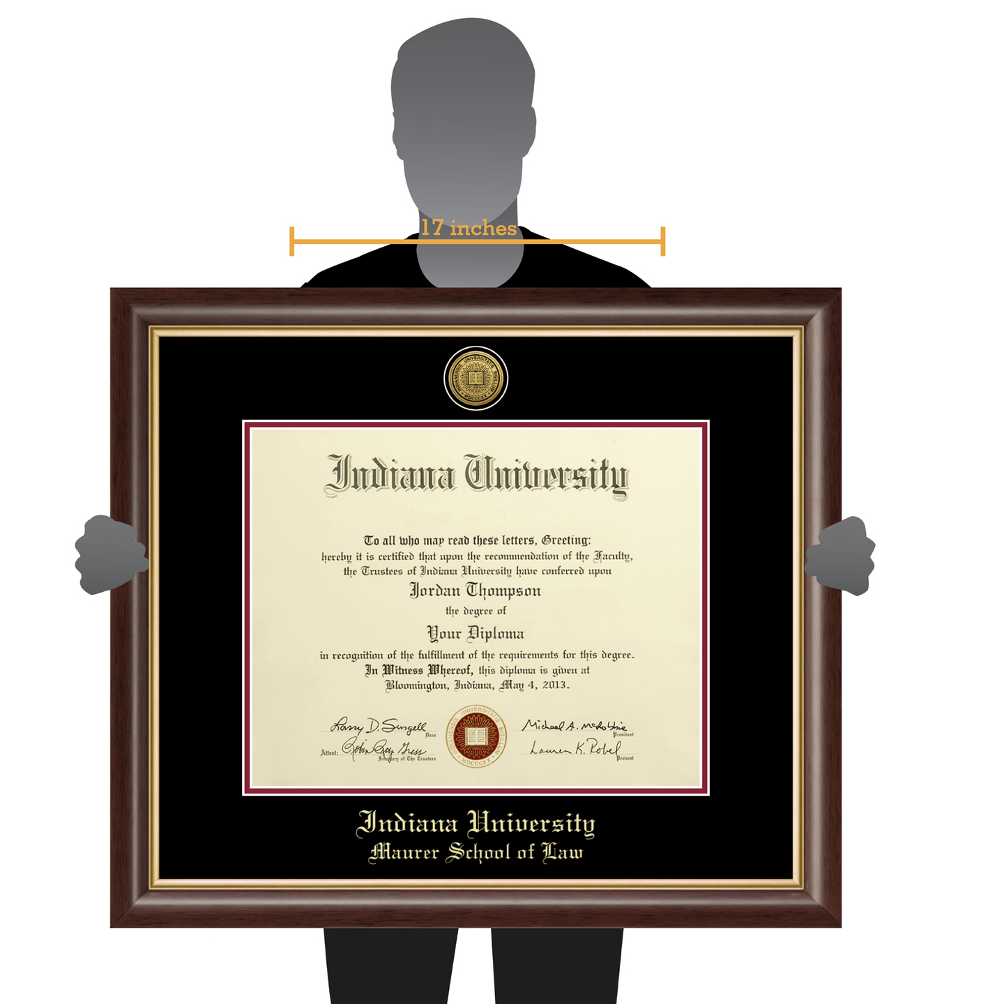 Indiana University Bloomington Gold Engraved Medallion Diploma Frame in ...