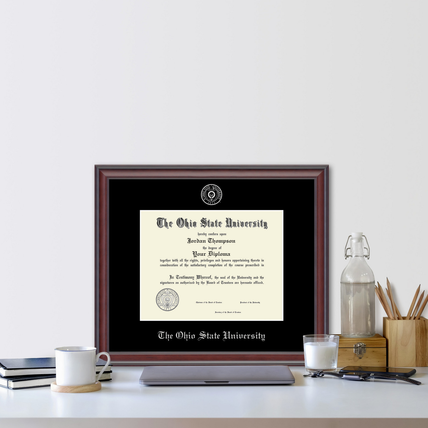 The Ohio State University Silver Embossed Diploma Frame in Studio ...