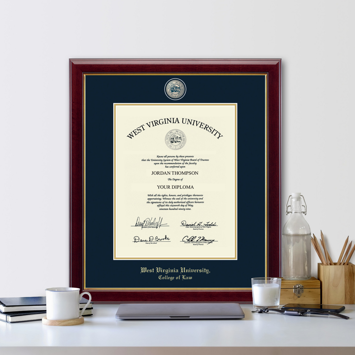 West Virginia University Masterpiece Medallion Diploma Frame in Gallery ...