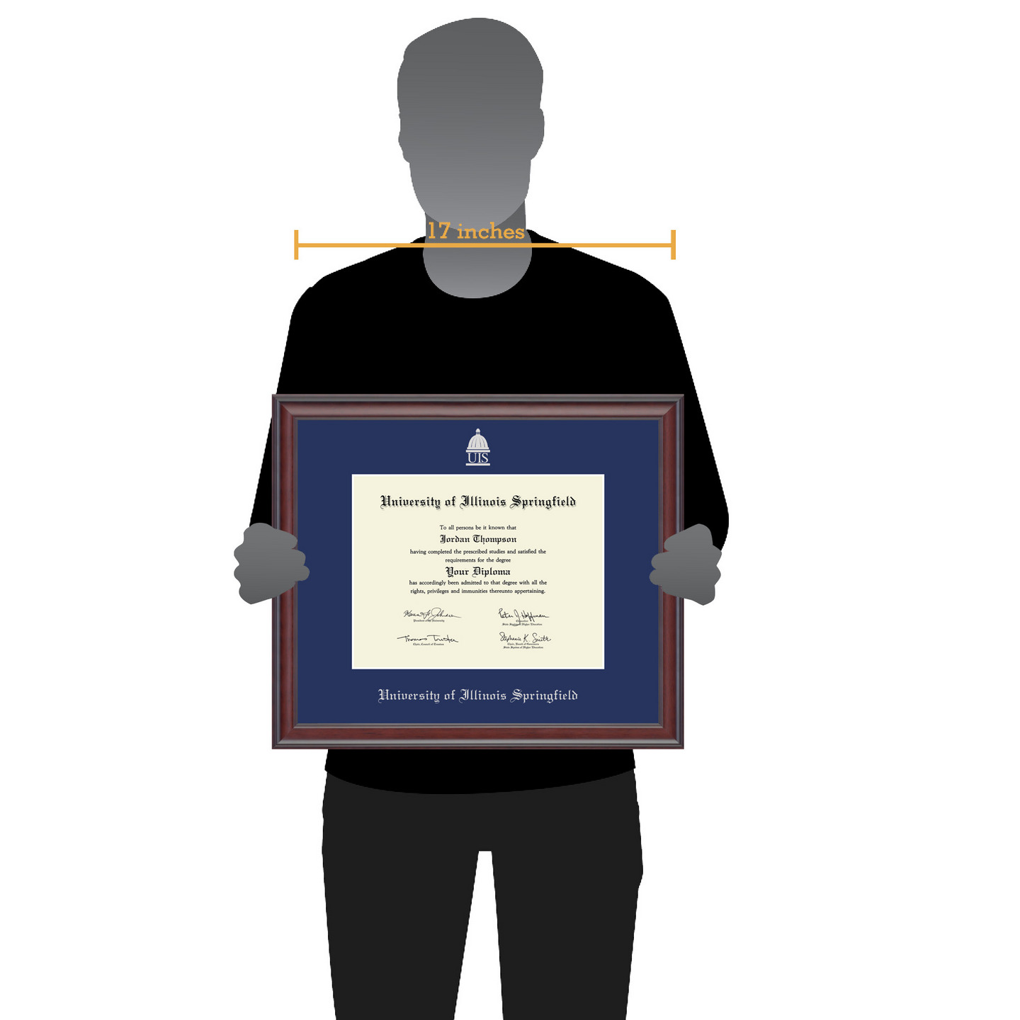 University of Illinois Springfield Silver Embossed Diploma Frame in ...