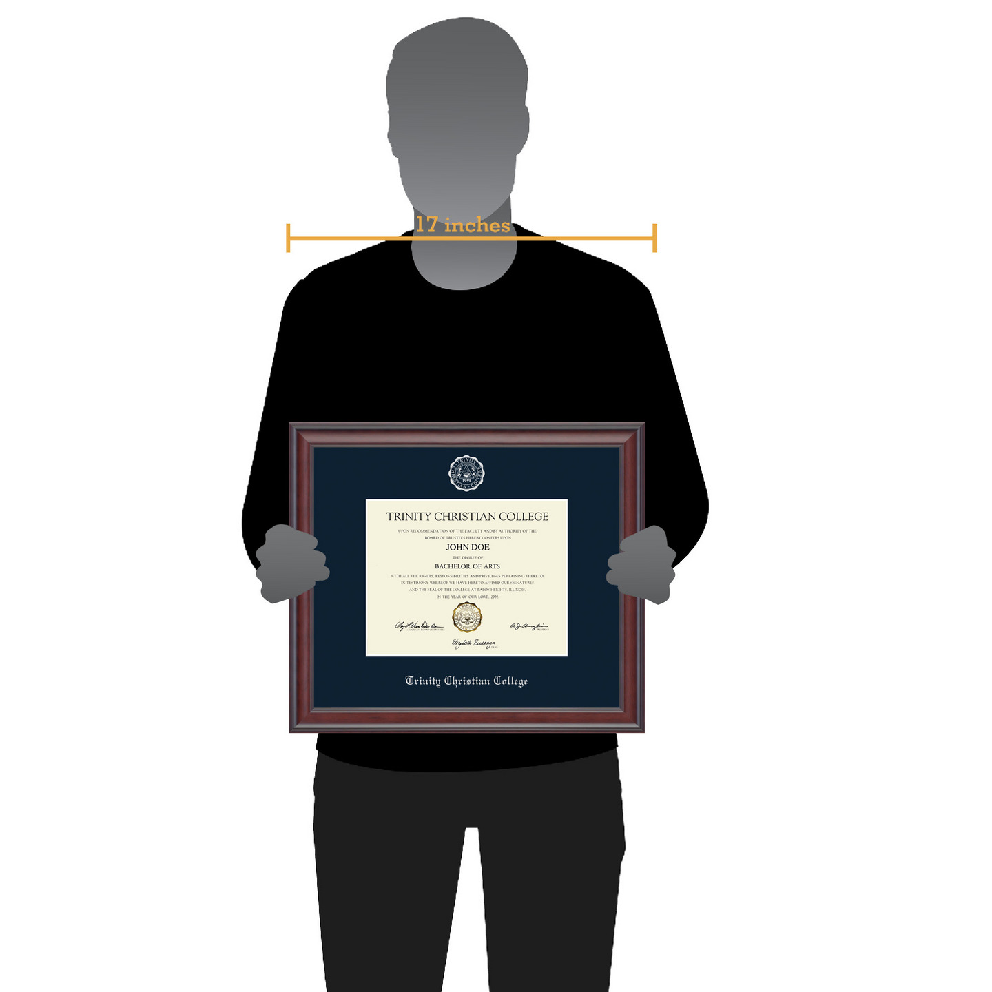 Trinity Christian College Silver Embossed Diploma Frame in Studio ...