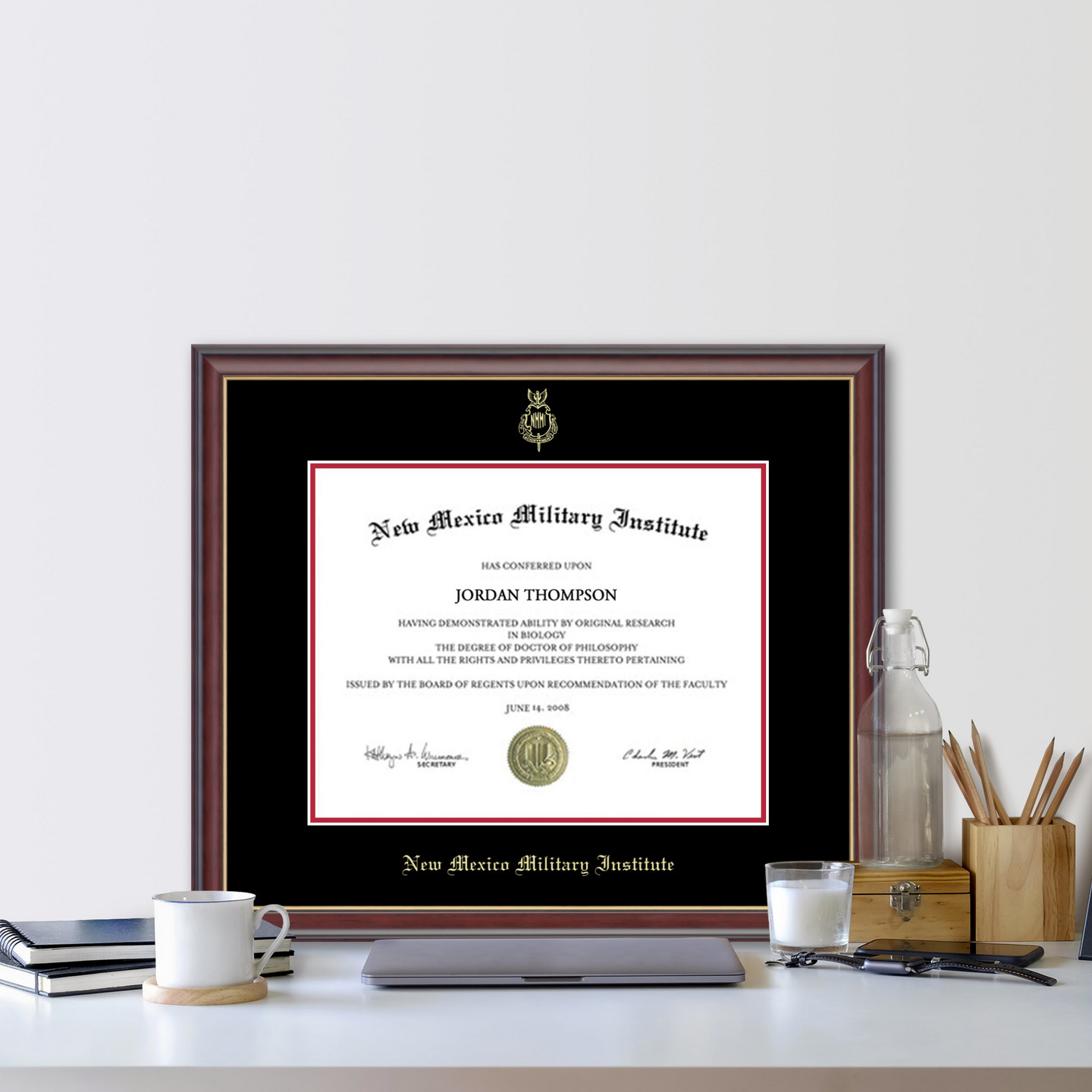 New Mexico Military Institute Gold Embossed Diploma Frame in Studio ...