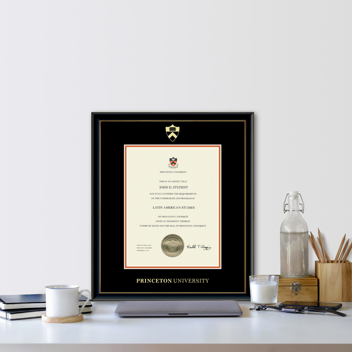 Princeton University Gold Embossed Certificate Frame in Onexa Gold ...