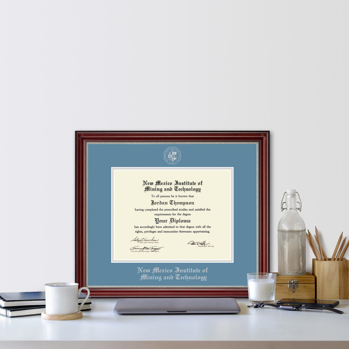 New Mexico Institute of Mining & Technology Silver Embossed Diploma ...