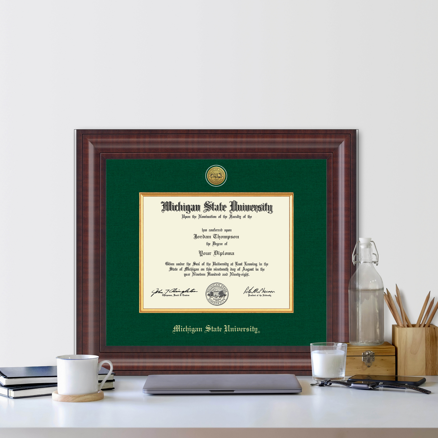Michigan State University Presidential Gold Engraved Diploma Frame in ...
