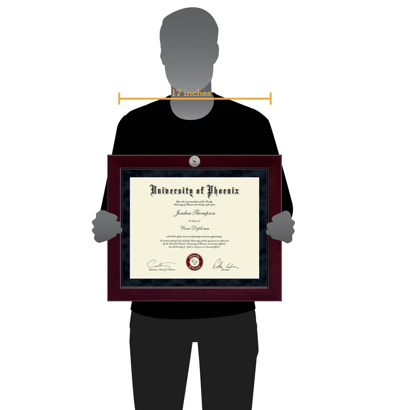 University of Phoenix PhD - Millennium Silver Engraved Diploma Frame in ...