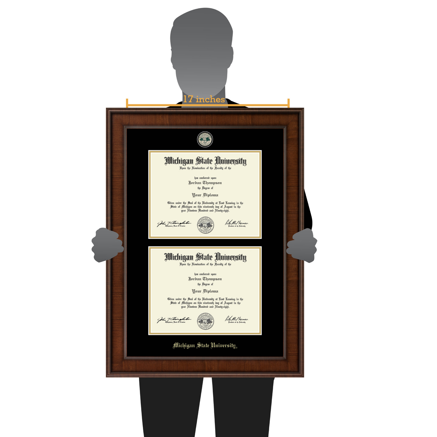 Michigan State University Double Diploma Masterpiece Medallion Frame in ...