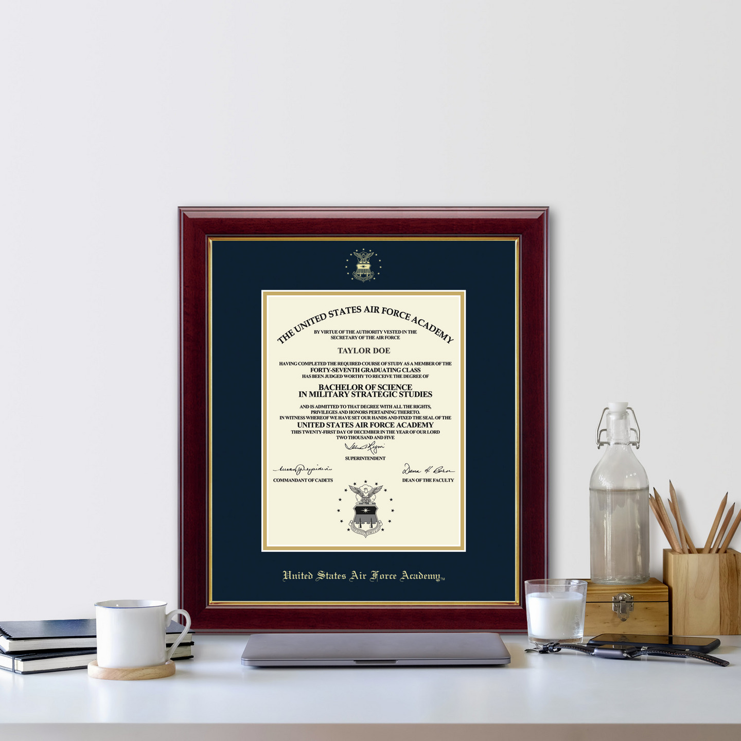United States Air Force Academy Gold Embossed Diploma Frame in Gallery ...