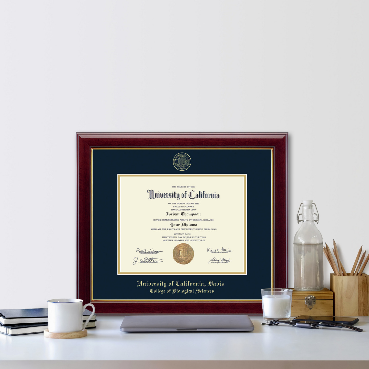 University of California Davis Gold Embossed Diploma Frame in Gallery ...