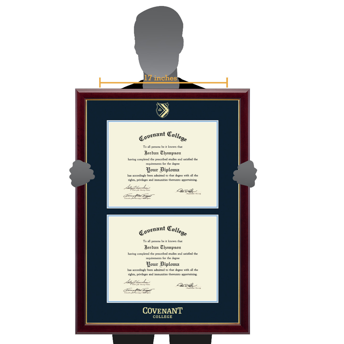 Covenant College Double Diploma Frame in Gallery - Item #261043