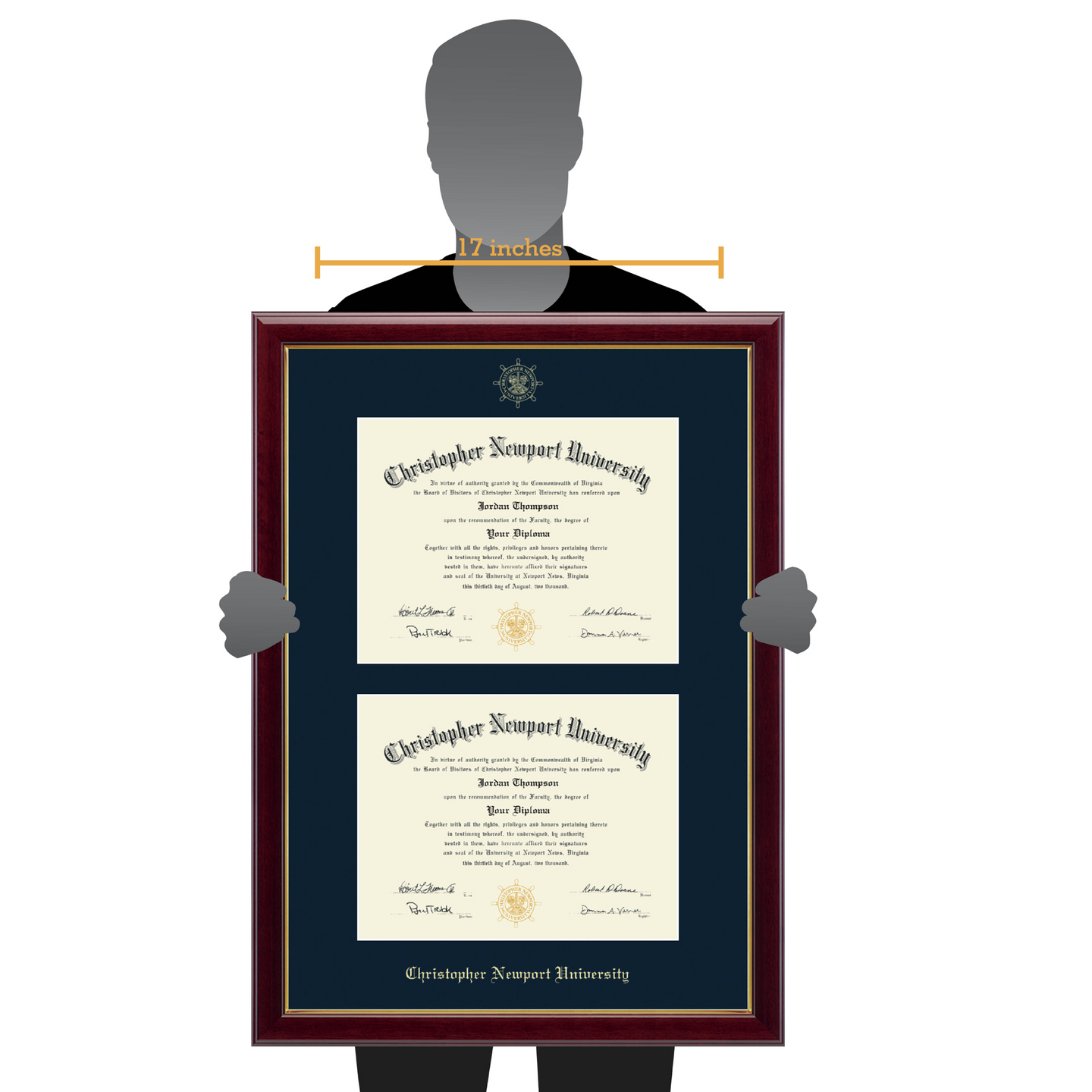 Christopher Newport University Double Diploma Frame in Gallery - Item ...