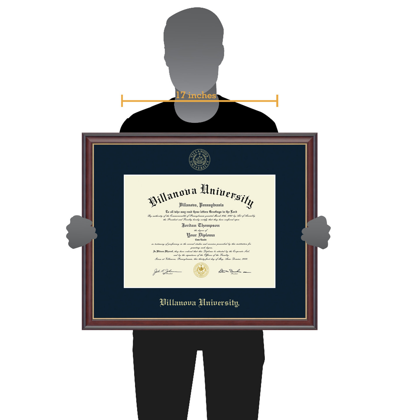 Villanova University Gold Embossed Diploma Frame in Studio Gold - Item ...