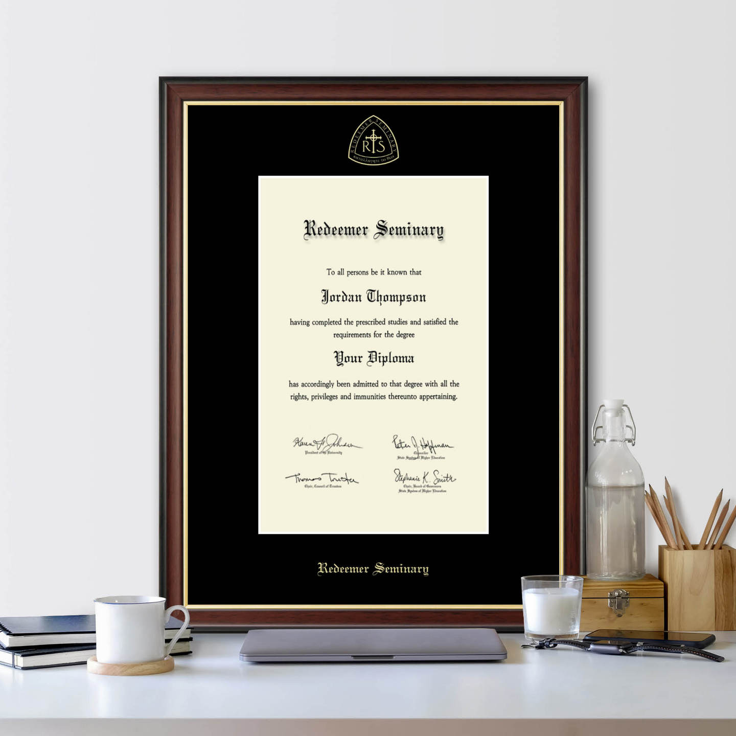 Redeemer Seminary Gold Embossed Diploma Frame in Studio Gold - Item #267165