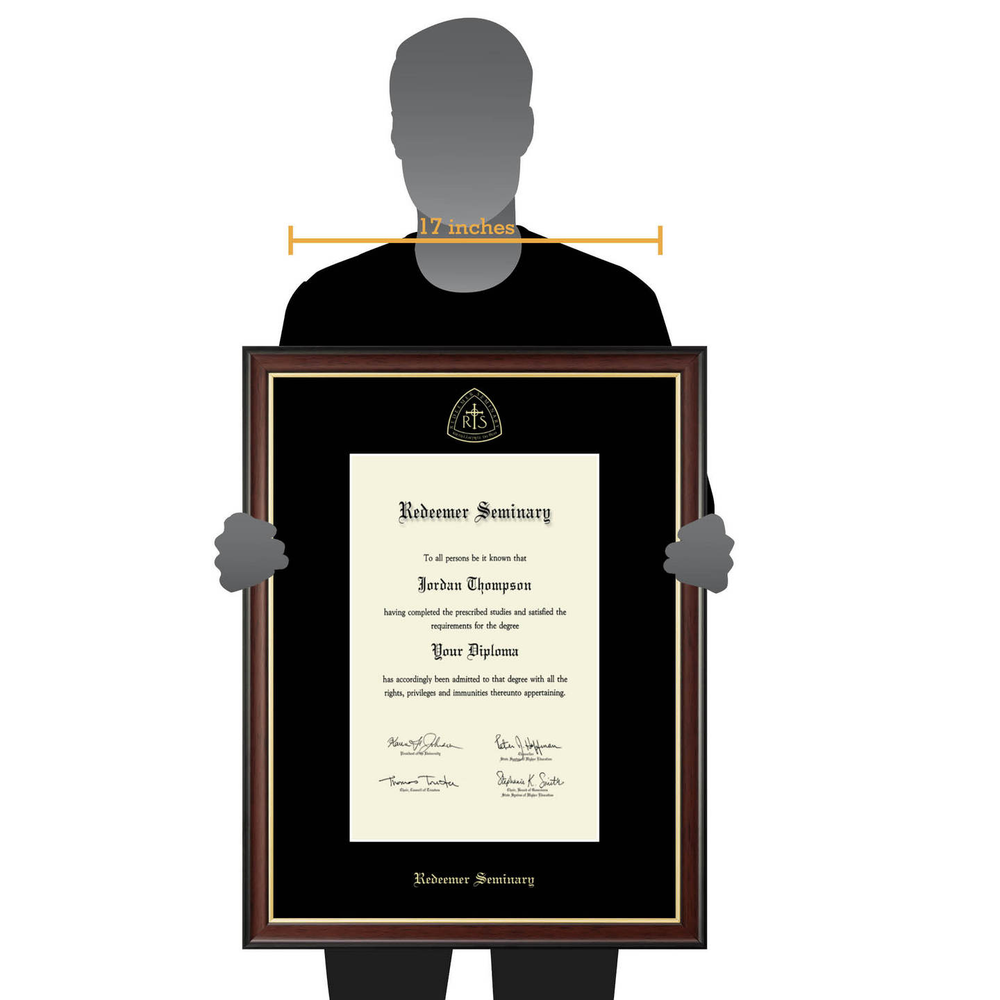 Redeemer Seminary Gold Embossed Diploma Frame in Studio Gold - Item #267165