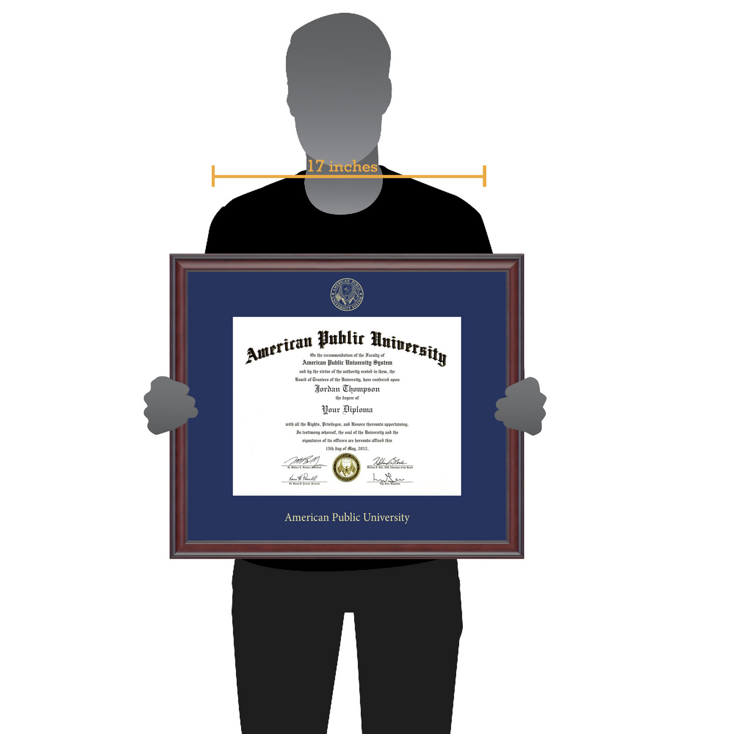 American Public University Gold Embossed Diploma Frame in Studio - Item ...